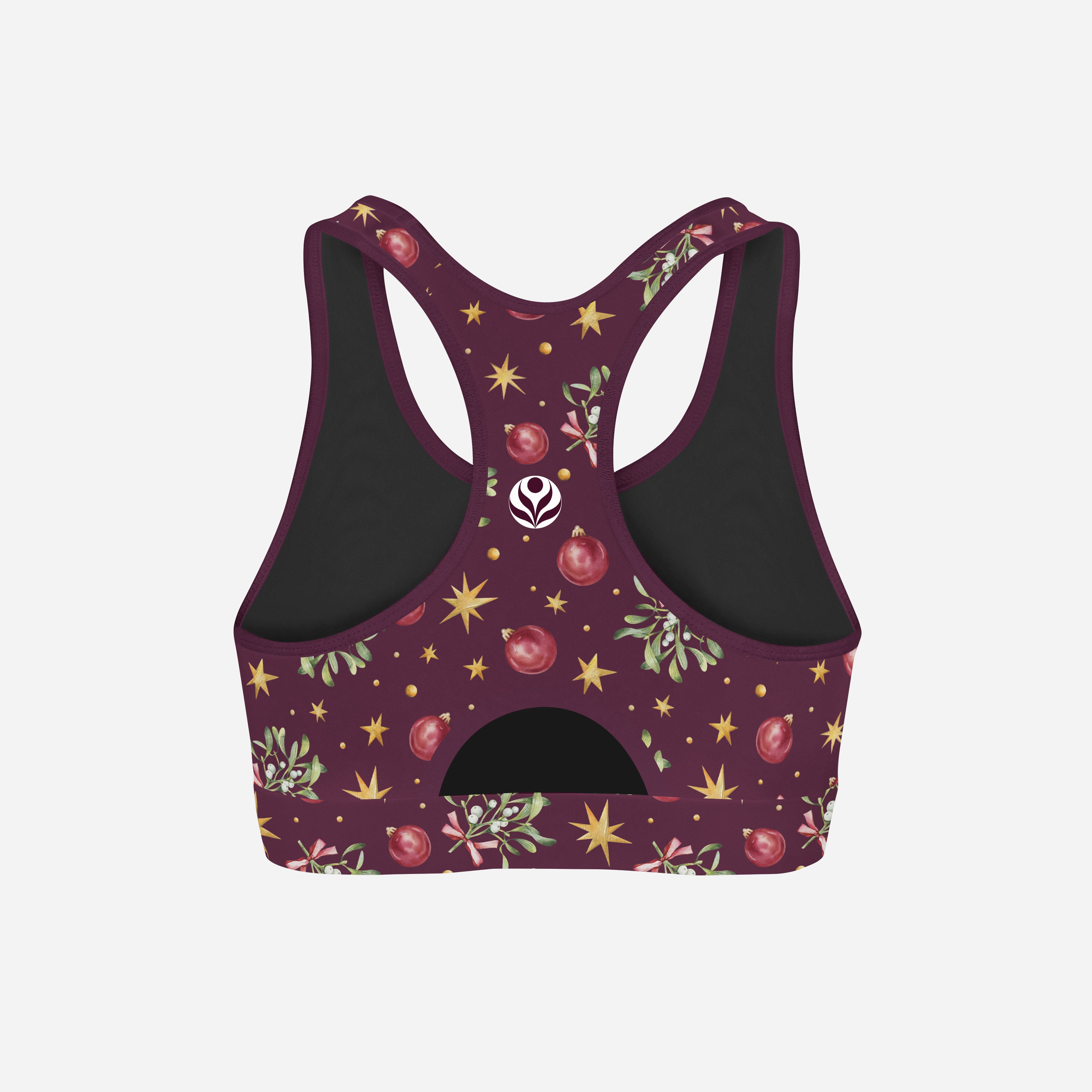 Burgundy Bloom - Classic Sports Bra | Miami Fitwear