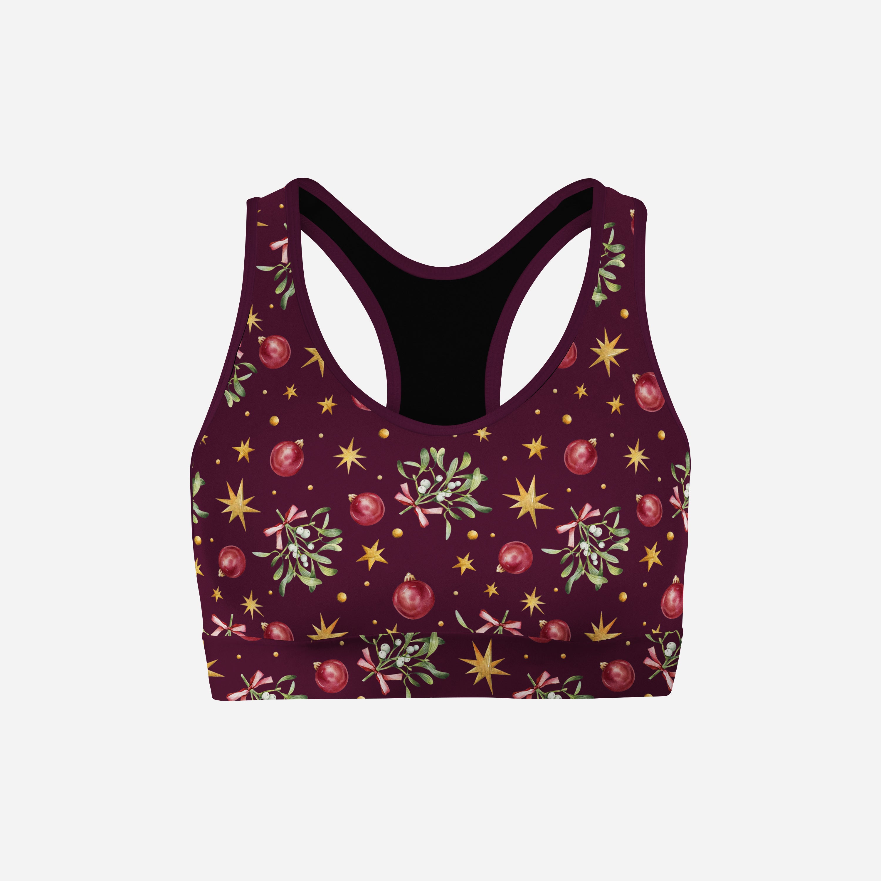 Burgundy Bloom - Classic Sports Bra | Miami Fitwear