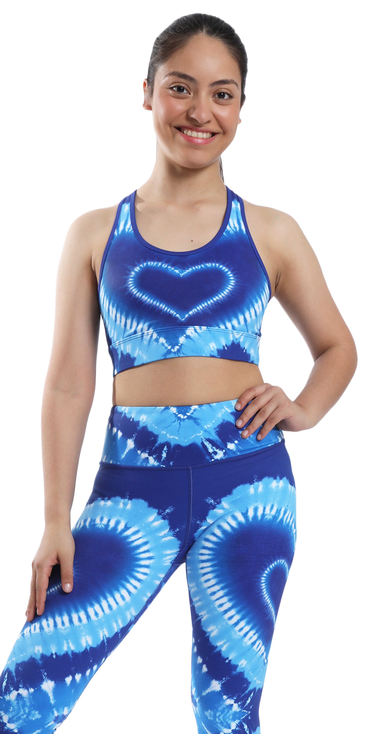 Peace and Love (Blue) - Sports Bra | Miami Fitwear